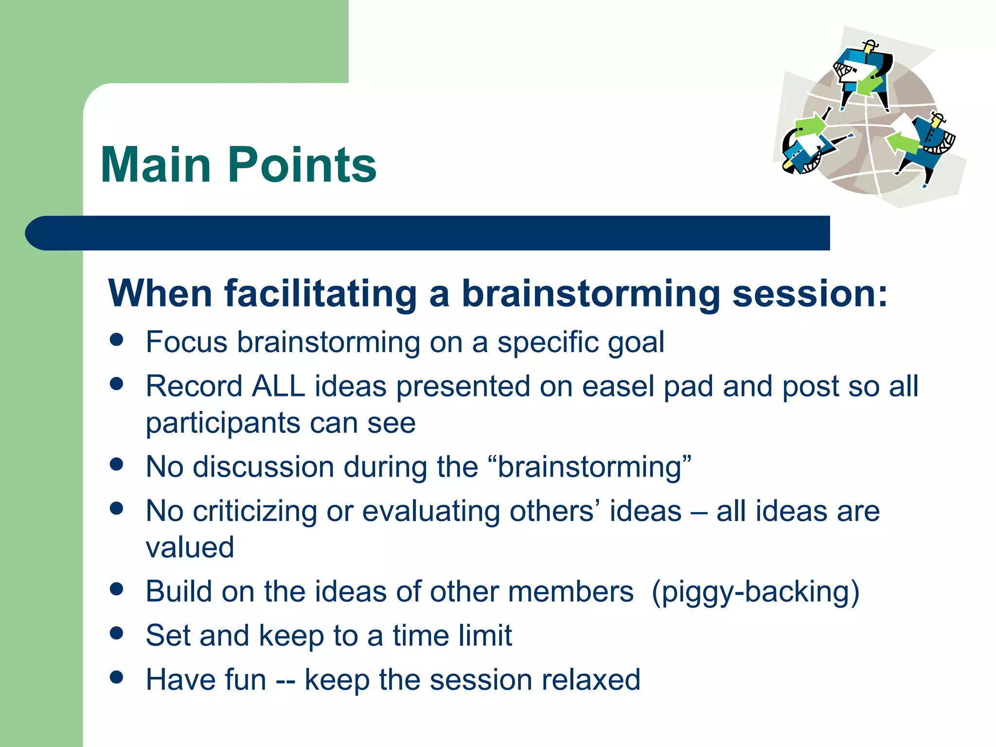 Creativee ideas through brainstorming | PPS