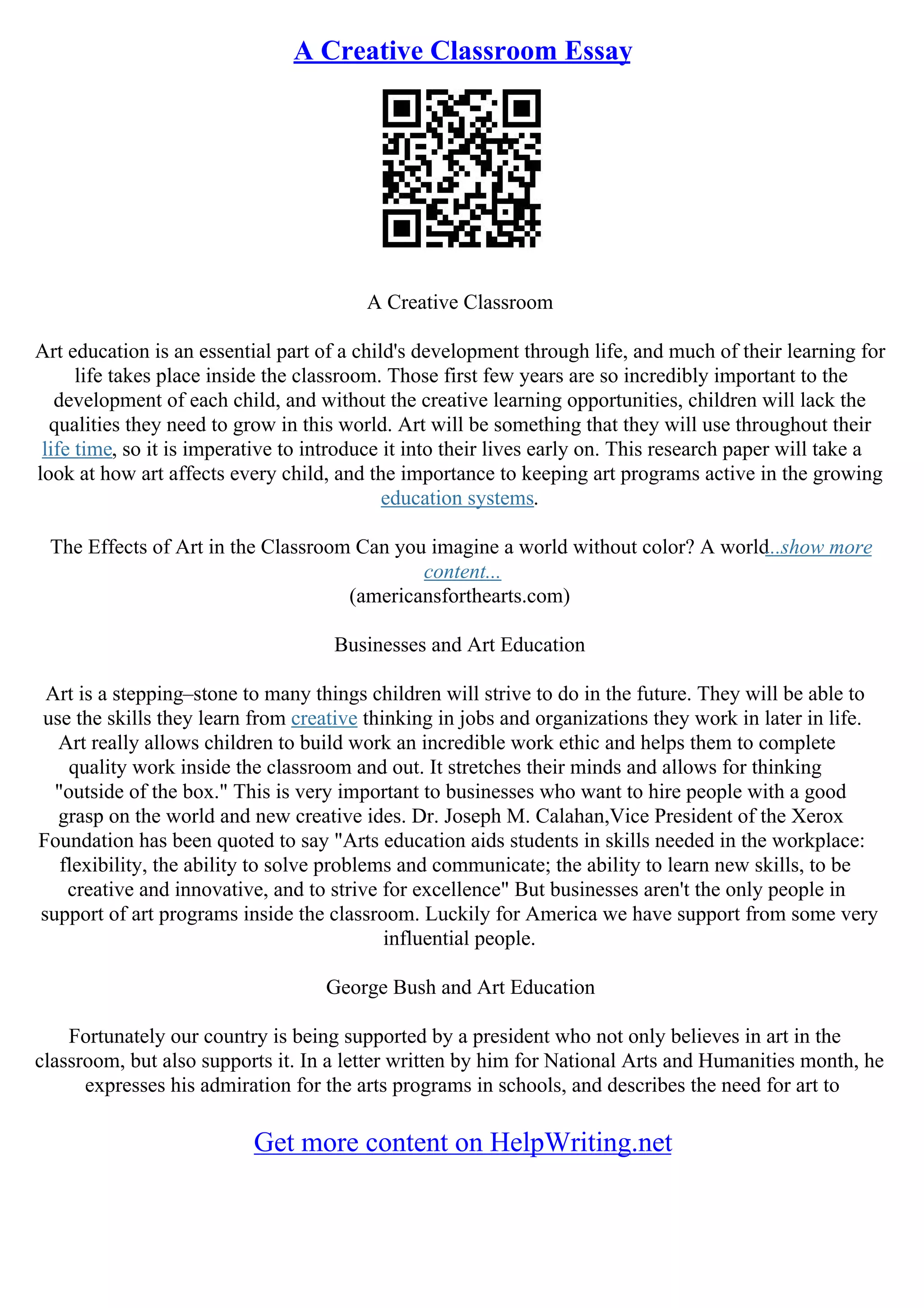 Creative Essays Examples | PDF