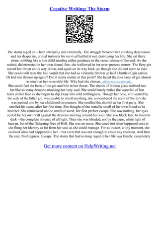 Creative Essays Examples | PDF