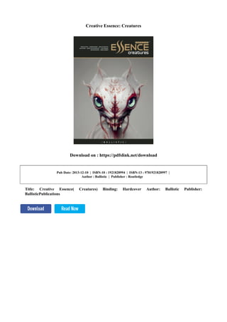 Creative essence: creatures | PDF