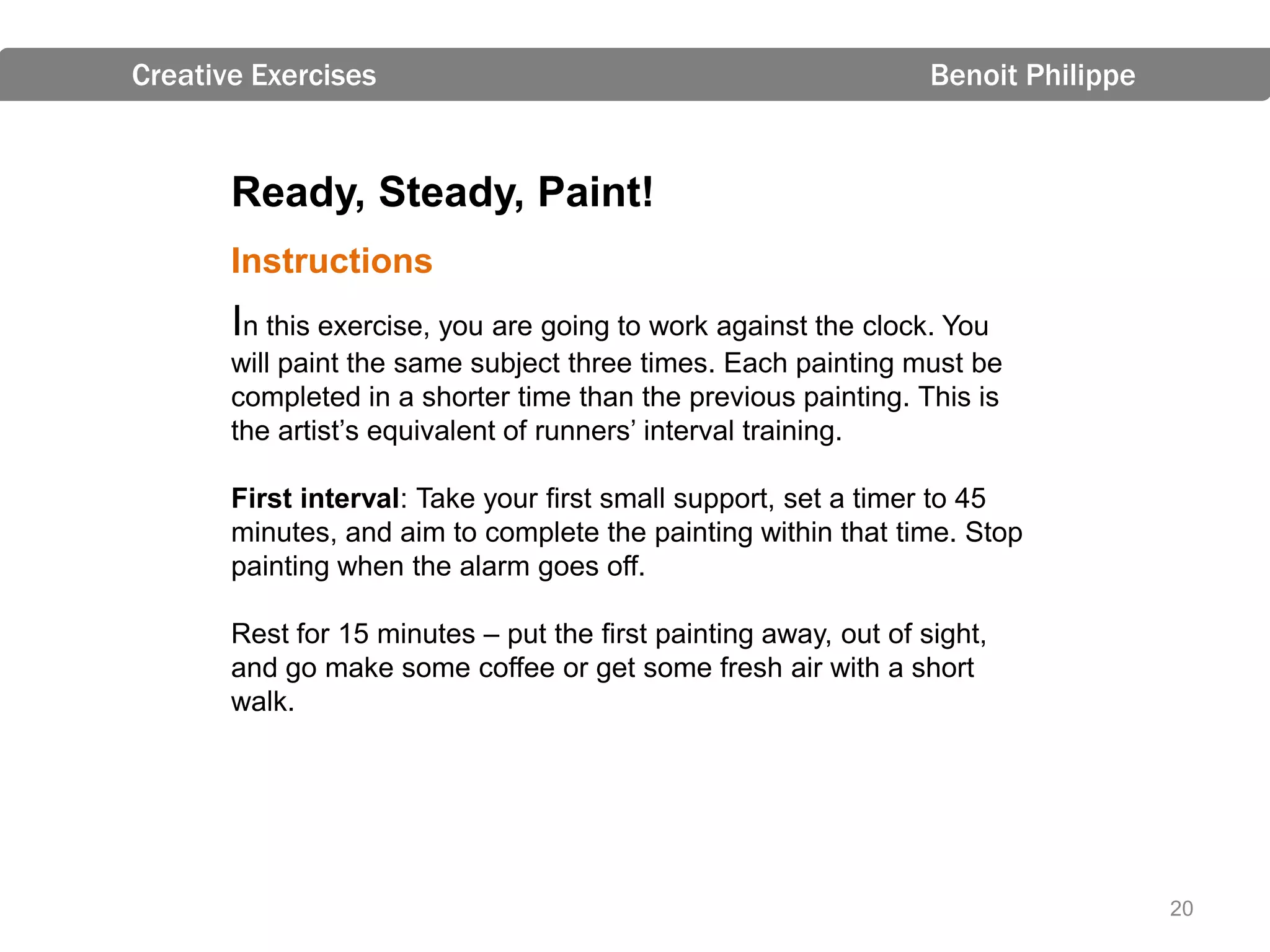 Creative Exercises For Artists | PDF