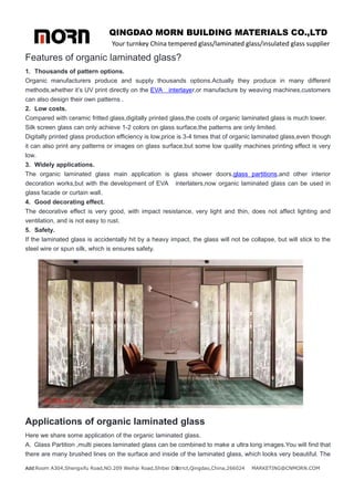 Creative glass organic laminated glass | PDF | Interior Decorating ...