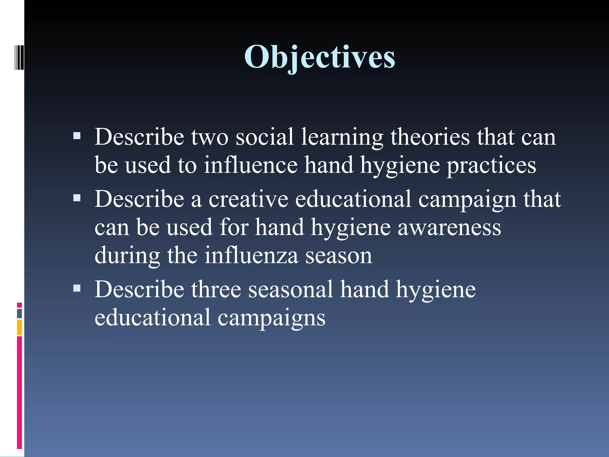 Creative hand hygiene programs to motivate staff oct 19 2010 | PPT