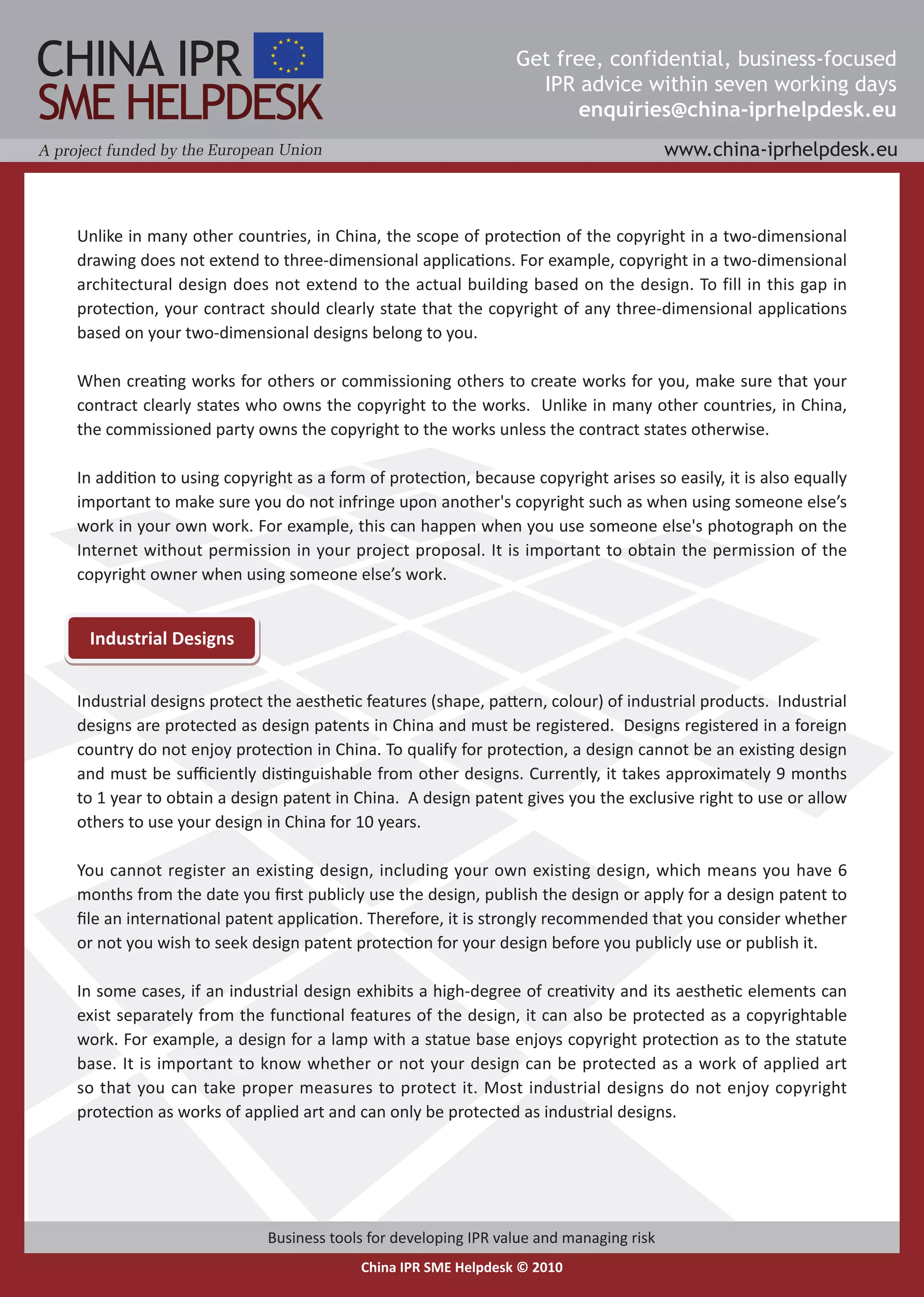 Guide to IPR Protection in China for the Creative Industry | PDF ...