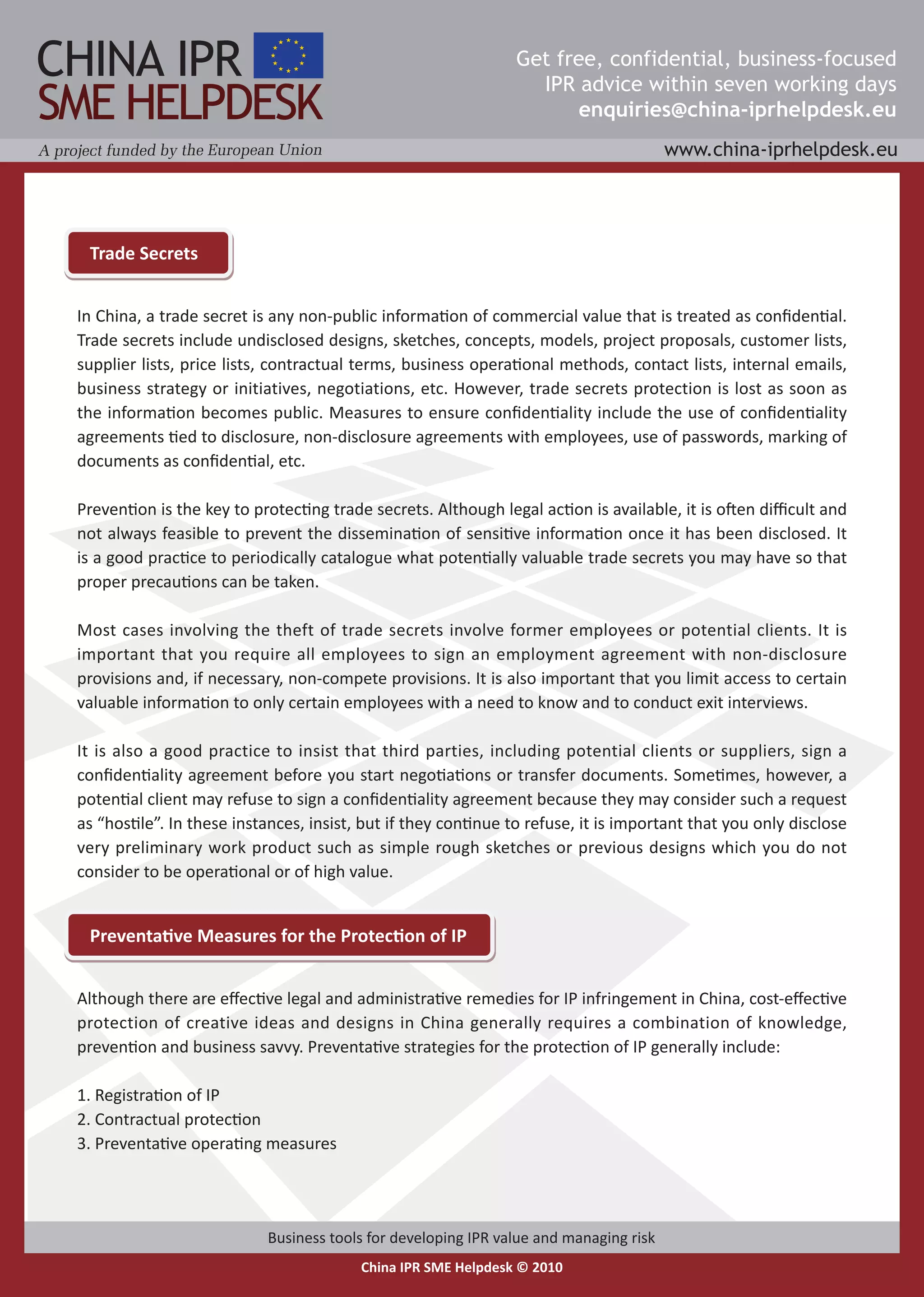 Guide to IPR Protection in China for the Creative Industry | PDF ...