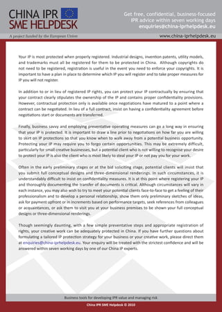 Guide to IPR Protection in China for the Creative Industry | PDF ...
