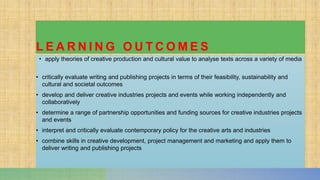 Creative industries in arts & culture practice | PPTX