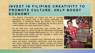 Creative industries in arts & culture practice | PPTX