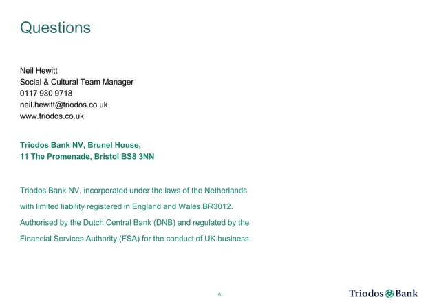 Neil Hewitt - Triodos Bank | PPTX