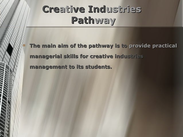 Creative Industries Program | PPT