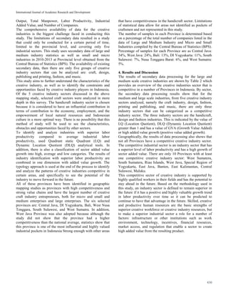 Creative industry competitiveness in indonesia | PDF | Business | Business and Finance