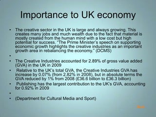 Creative industry in the uk | PPTX