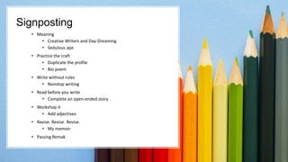 Creative Writing - Suggestions to initiate | PPT