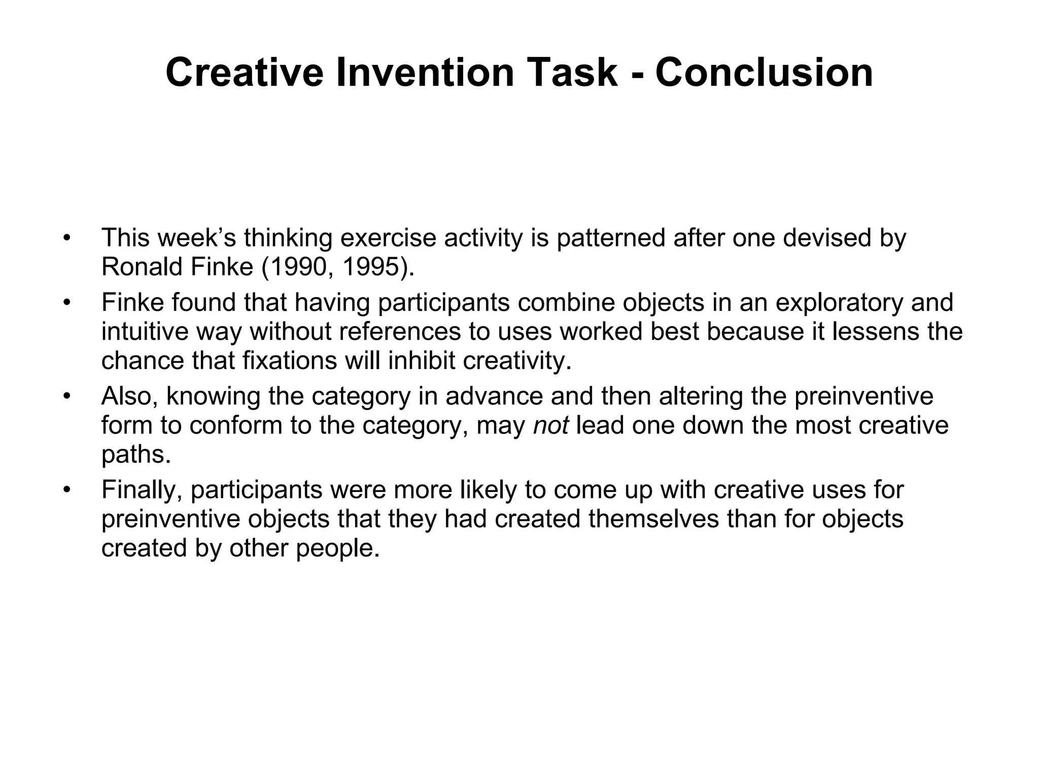 Creative Invention Task | PPT