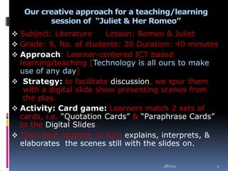 Creative Teaching Learning of Literature: Romeo & Juliet | PPT
