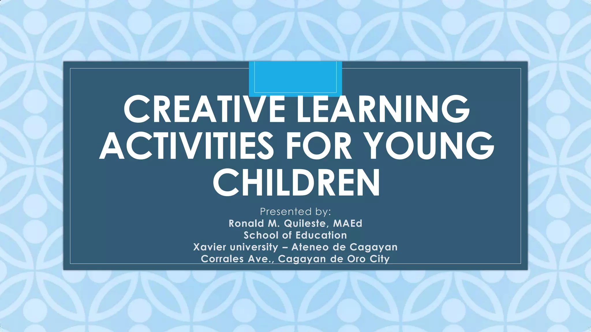 Creative learning Activities for Young Children | PDF