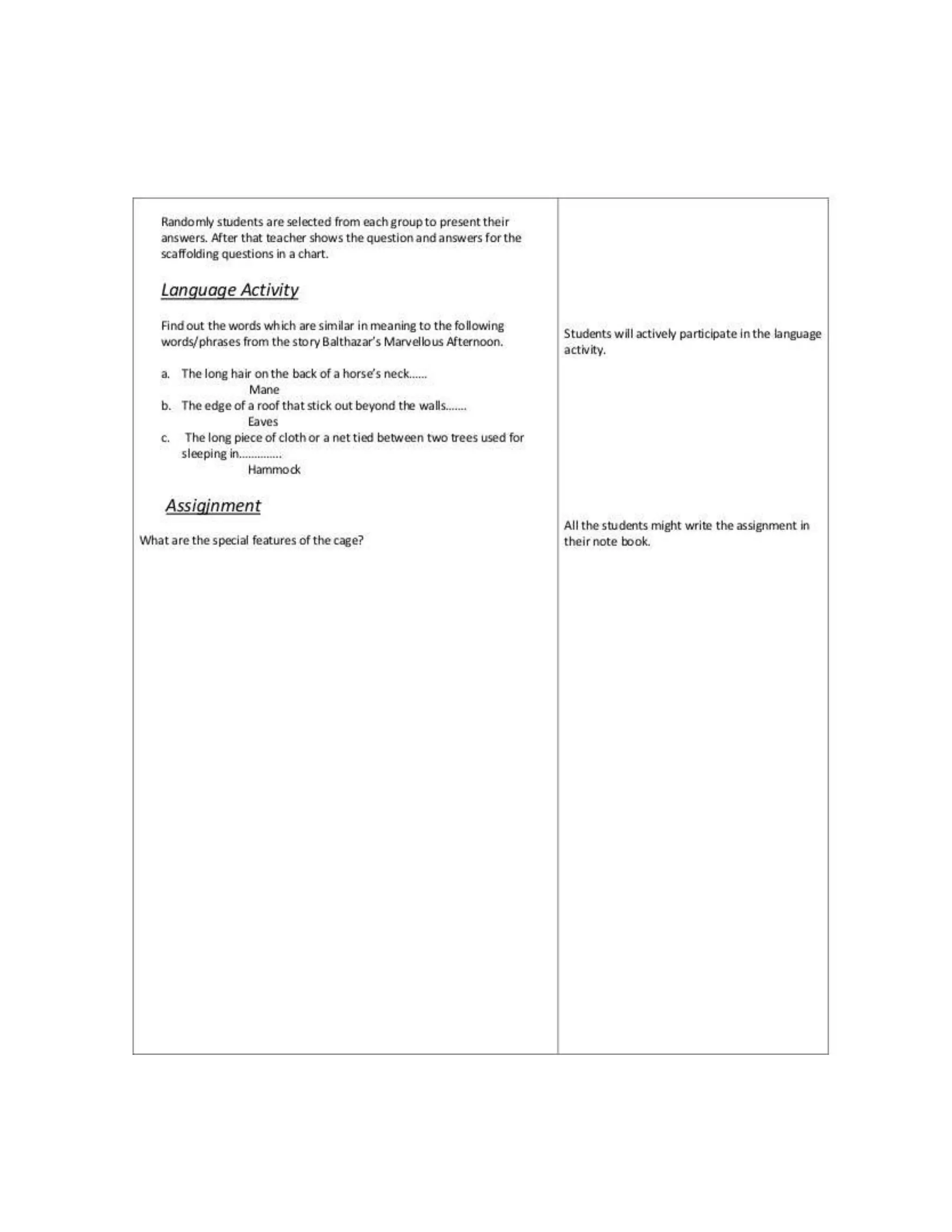 Creative lesson plan | DOCX