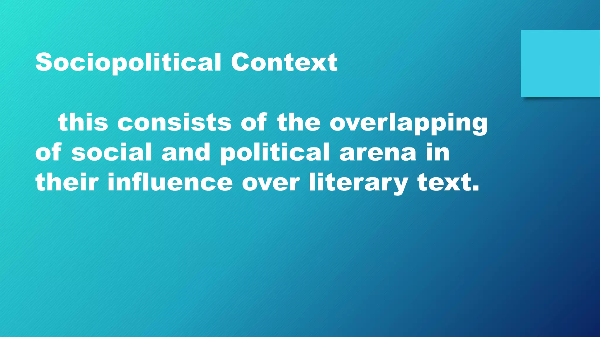 Creative literary works and sociopolitical context | PPTX