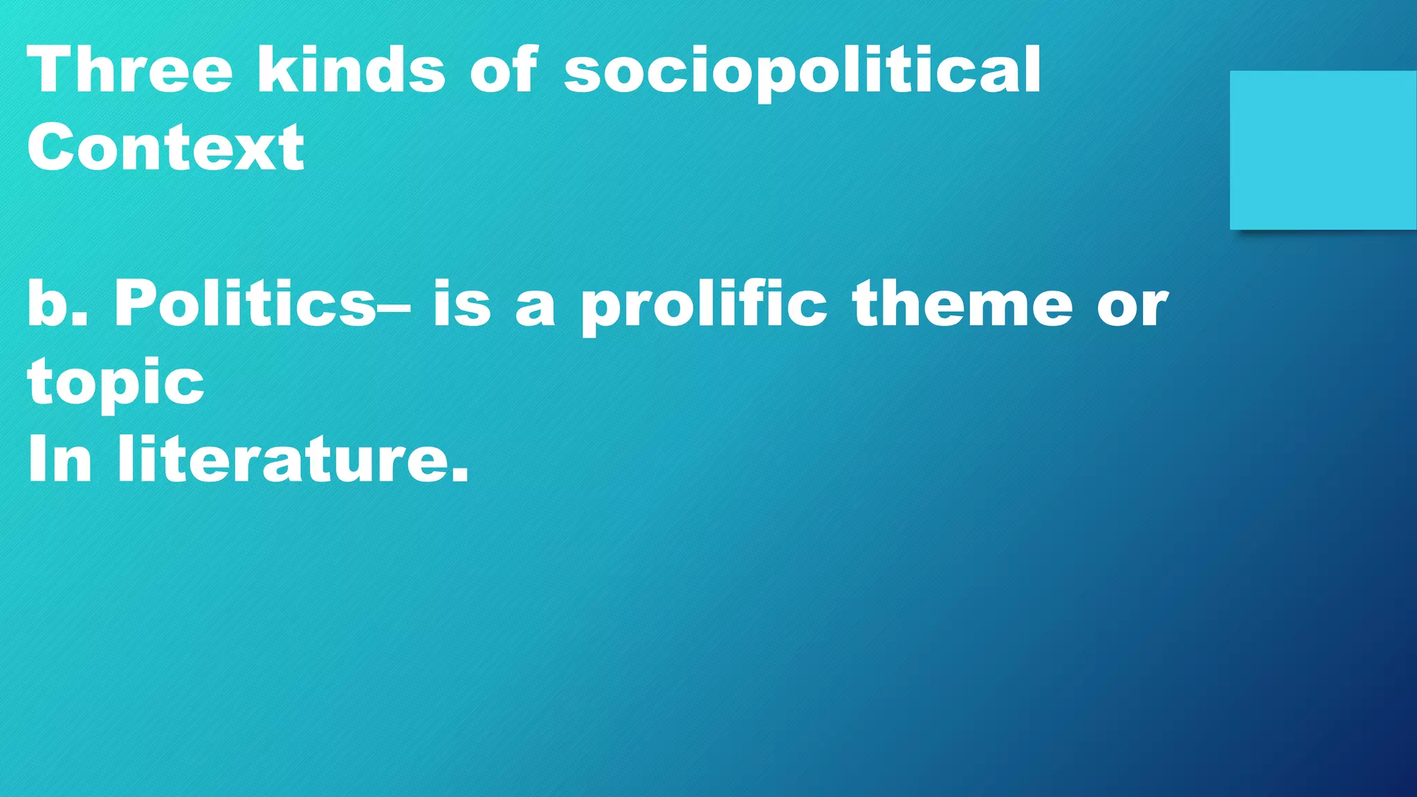 Creative literary works and sociopolitical context | PPTX