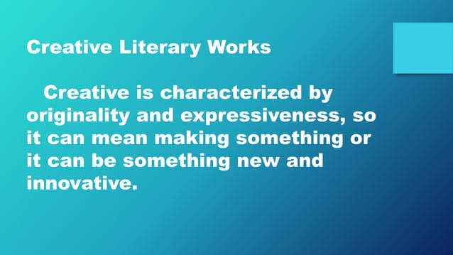 Creative literary works and sociopolitical context | PPTX