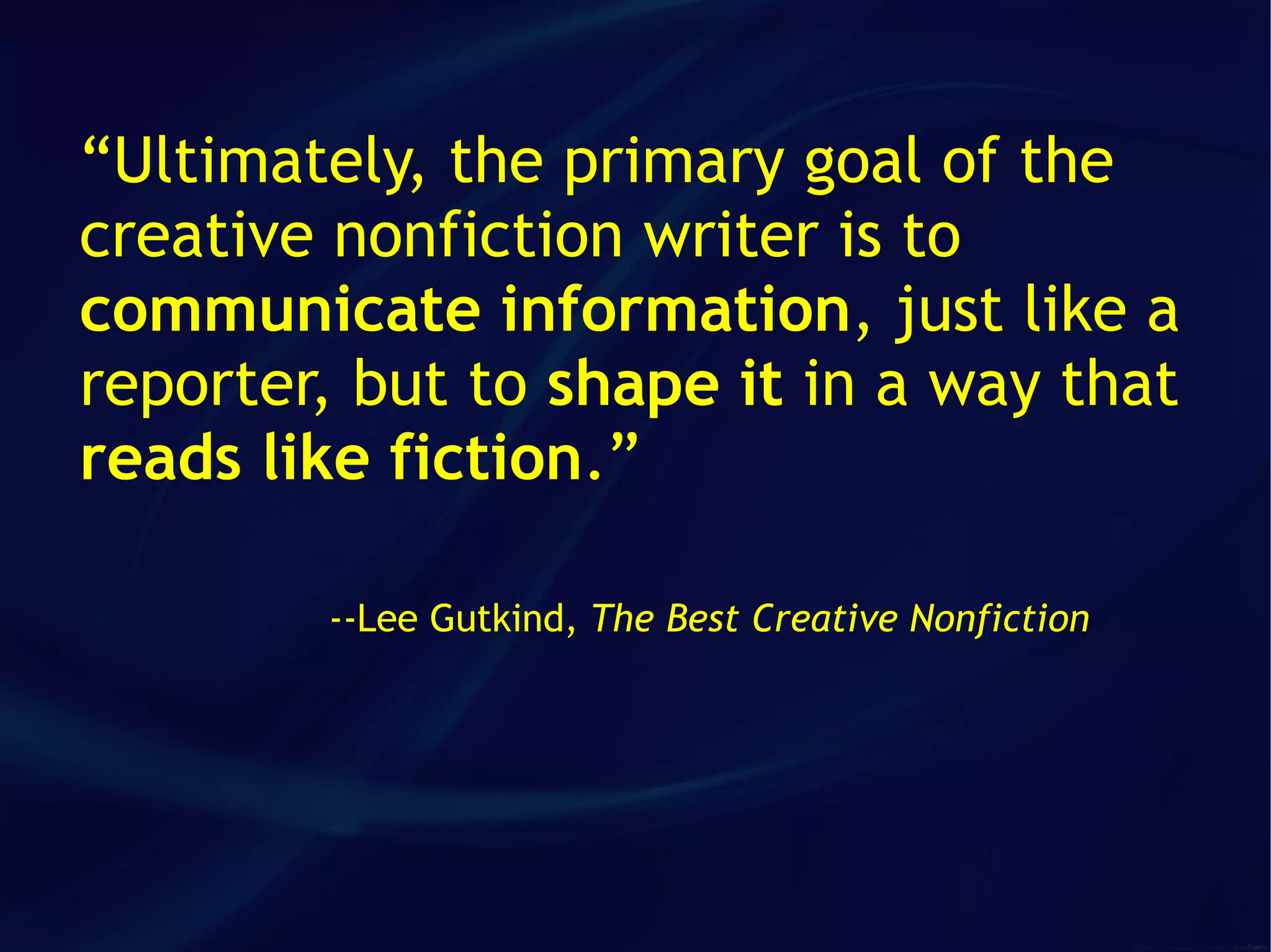 Creative nonfiction | PDF