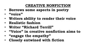 Creative nonfiction | PPTX