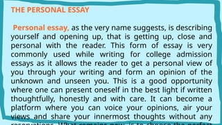 Exploring Creative Nonfiction: Memoir, Personal Essay, and Narrative ...
