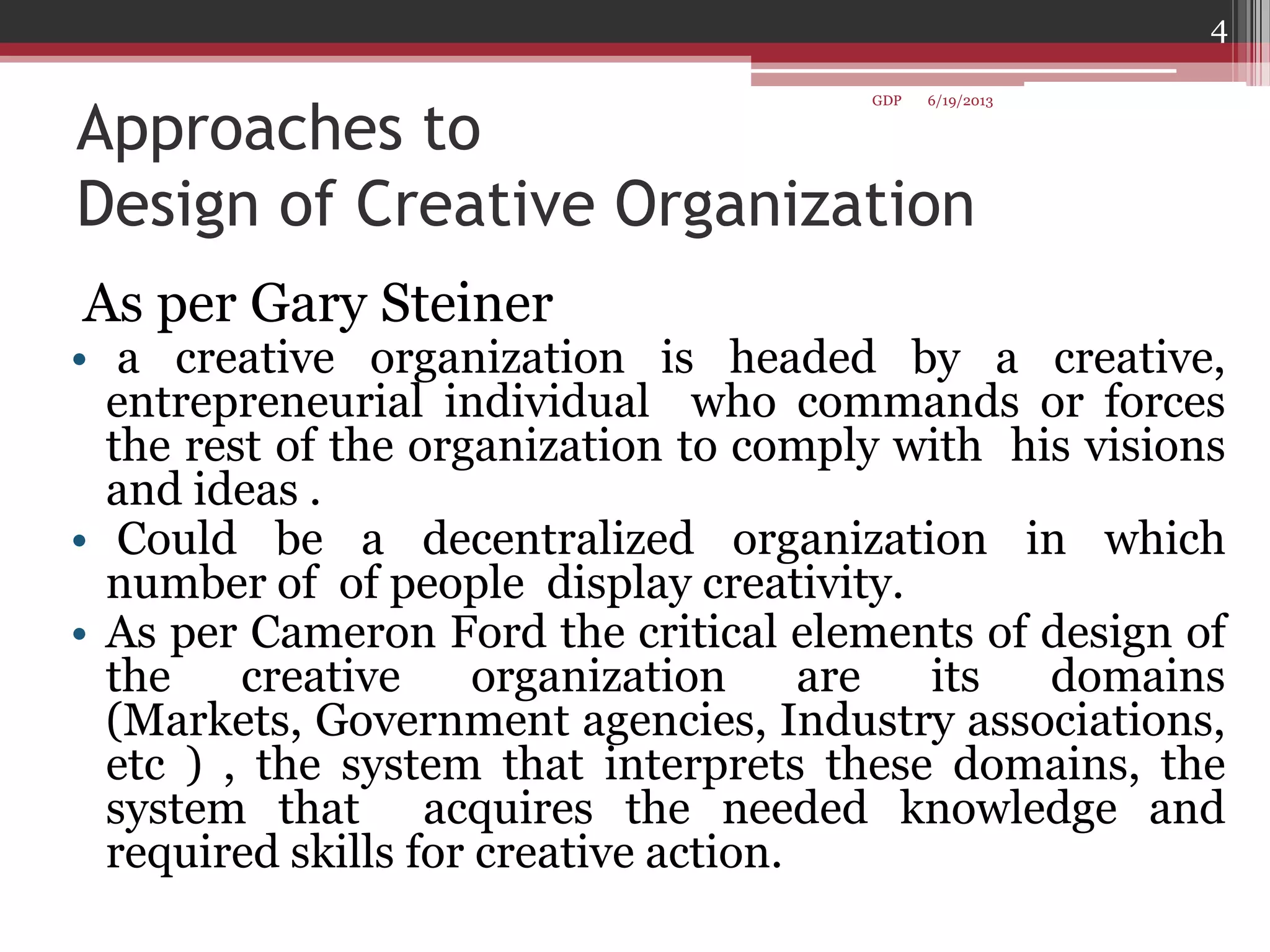 Creative organisation | PPTX