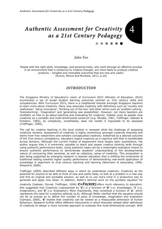 Creative pedagogy yeo | PDF