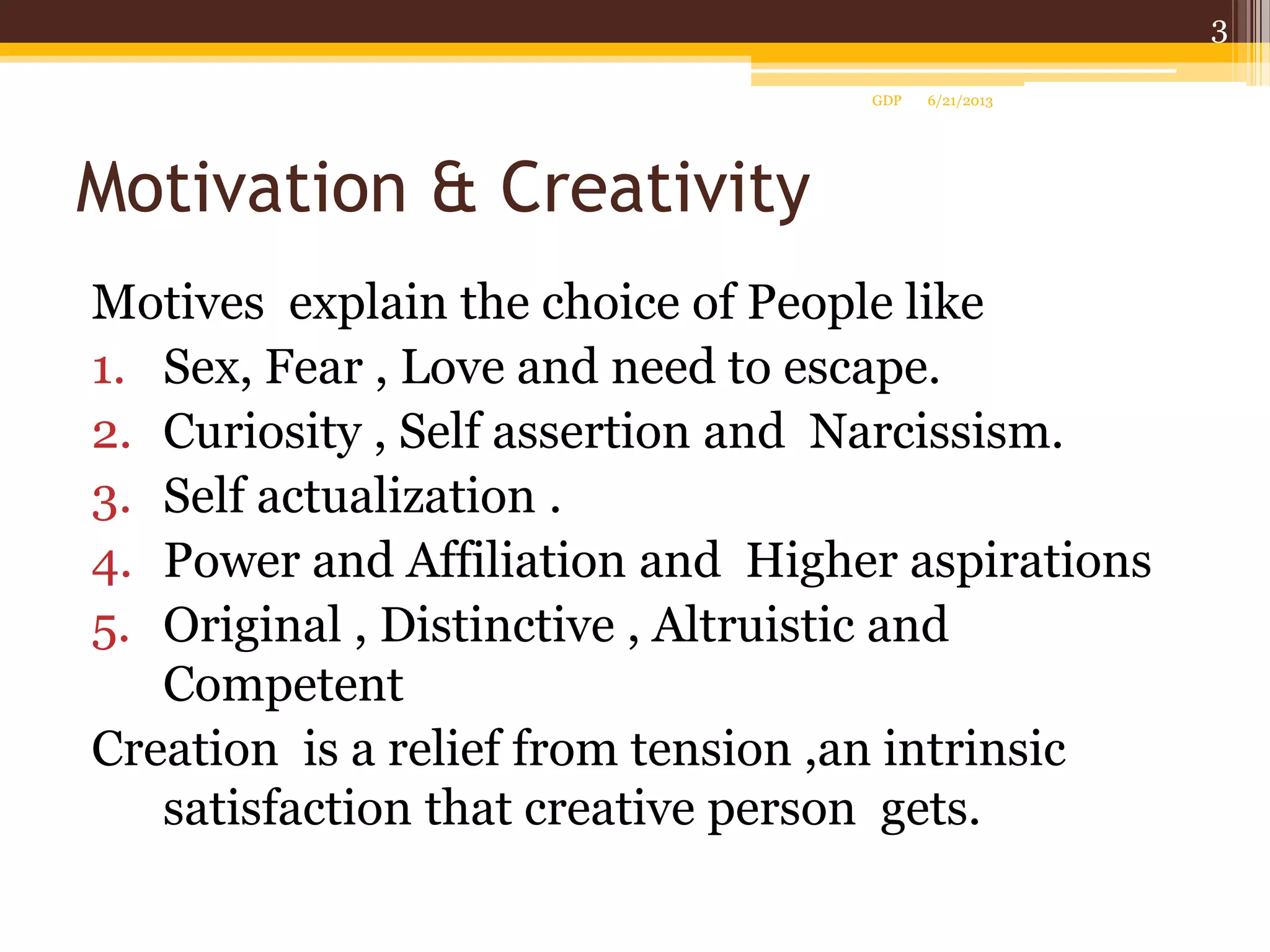 Creative Personality | PPTX