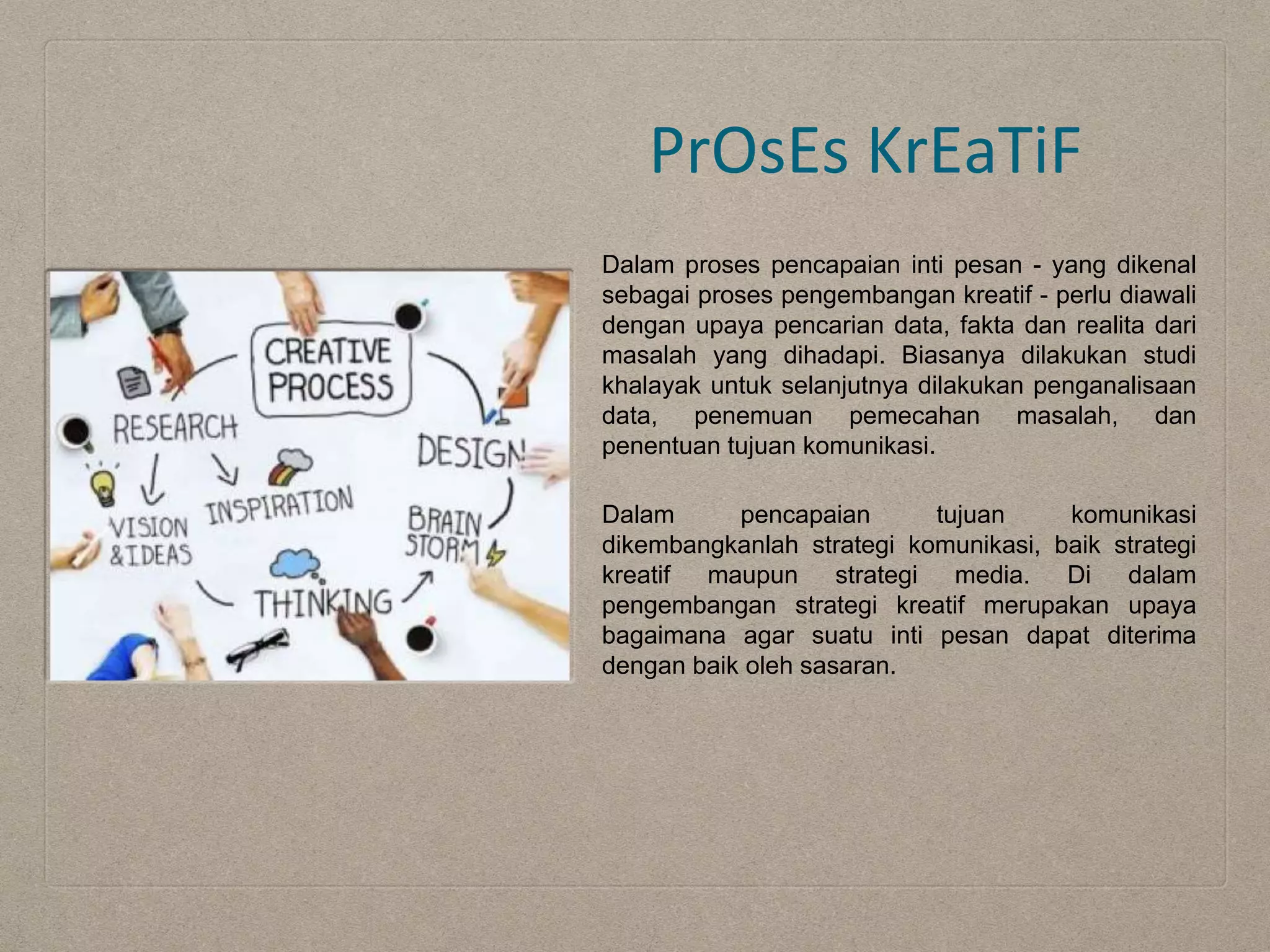 Creative planning; Proses Kreatif | PPTX
