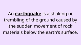 Geological Hazards and the different types | PPTX