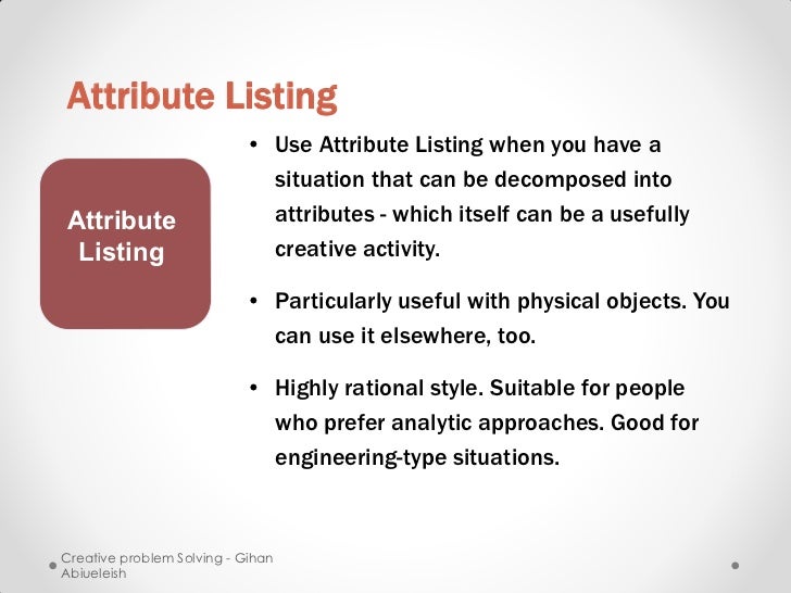 Creative problem solving