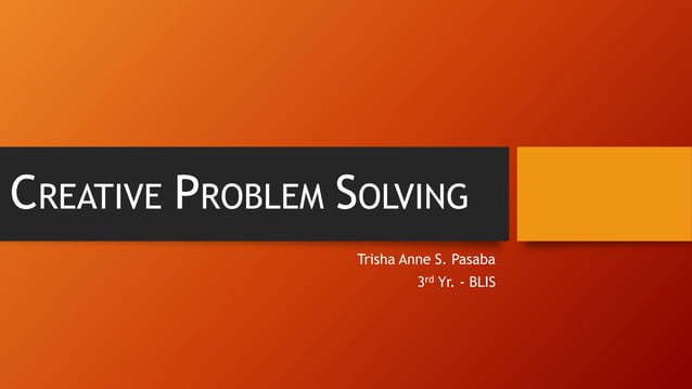 Creative Problem Solving | PPT