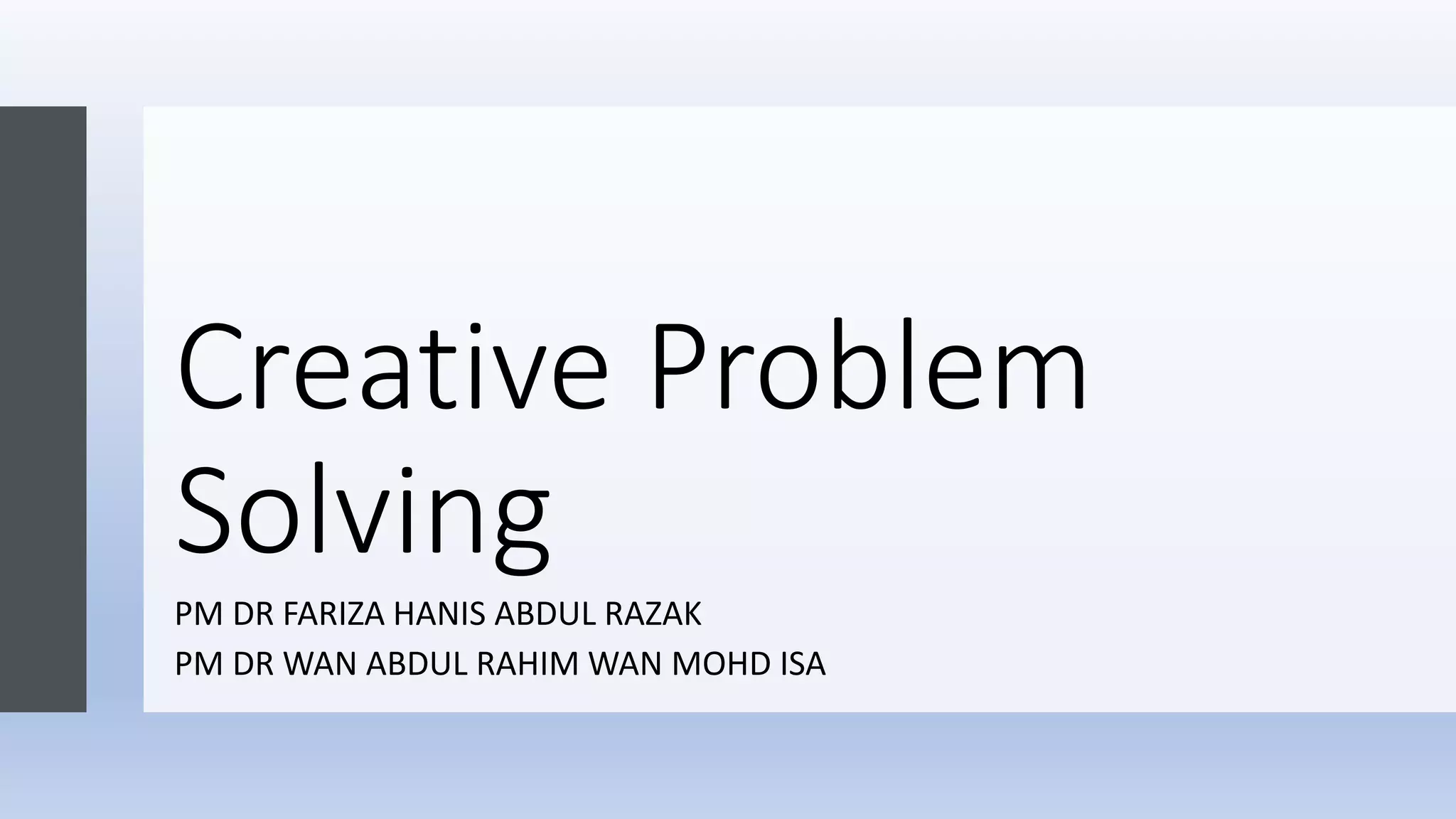 Creative problem solving | PPT