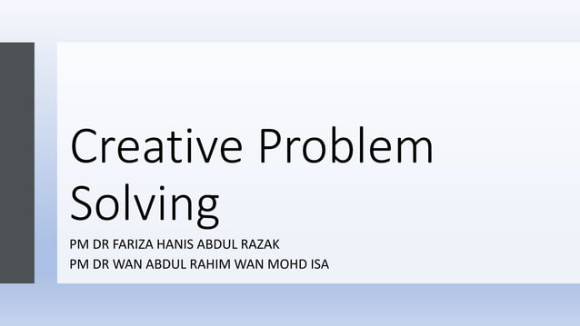 Creative problem solving | PPT