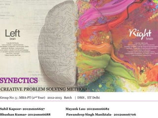 Creative problem solving -Synectics | PPTX