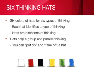 Creative Problem Solving - Six Thinking Hats and Other Tools by CTR | PDF