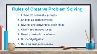 Creative problem solving for week zero hackathon | PPT
