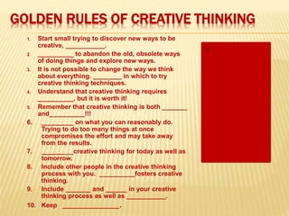Creative problem solving revised | PPTX
