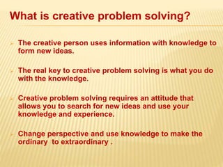 Creative problem solving revised | PPT | Free Download