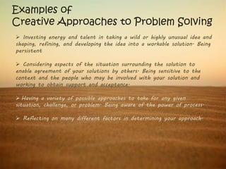 Creative problem solving ssv | PPTX