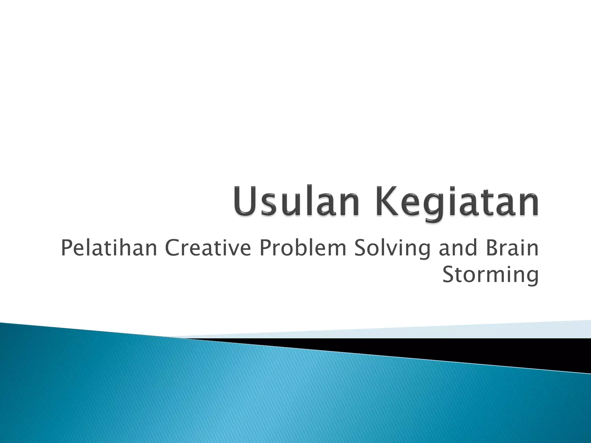 Creative problem solving training | PDF