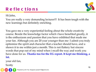 Creative Problem Solving w Emergenetics Reflections | PPT