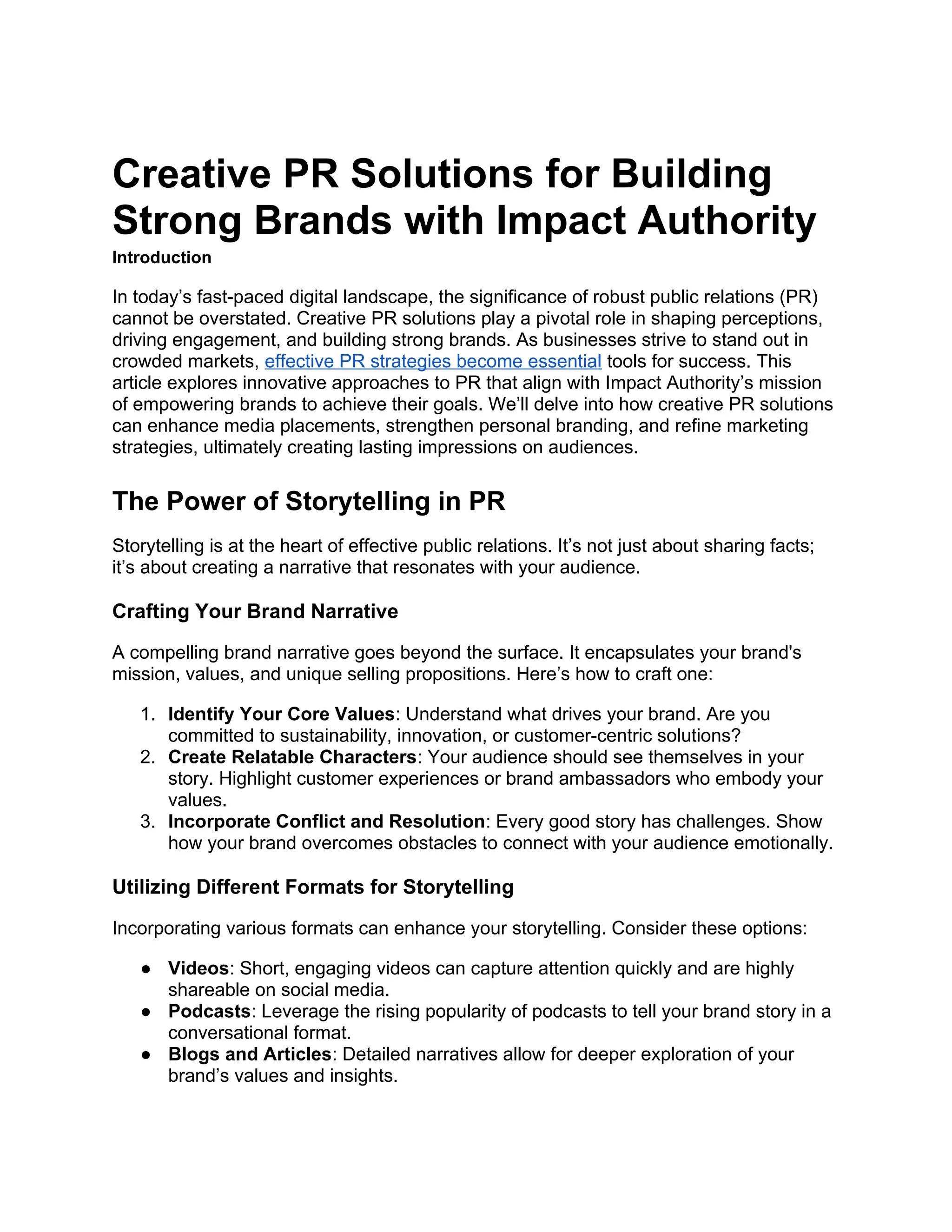 Creative PR Solutions for Building Strong Brands with Impact Authority.docx