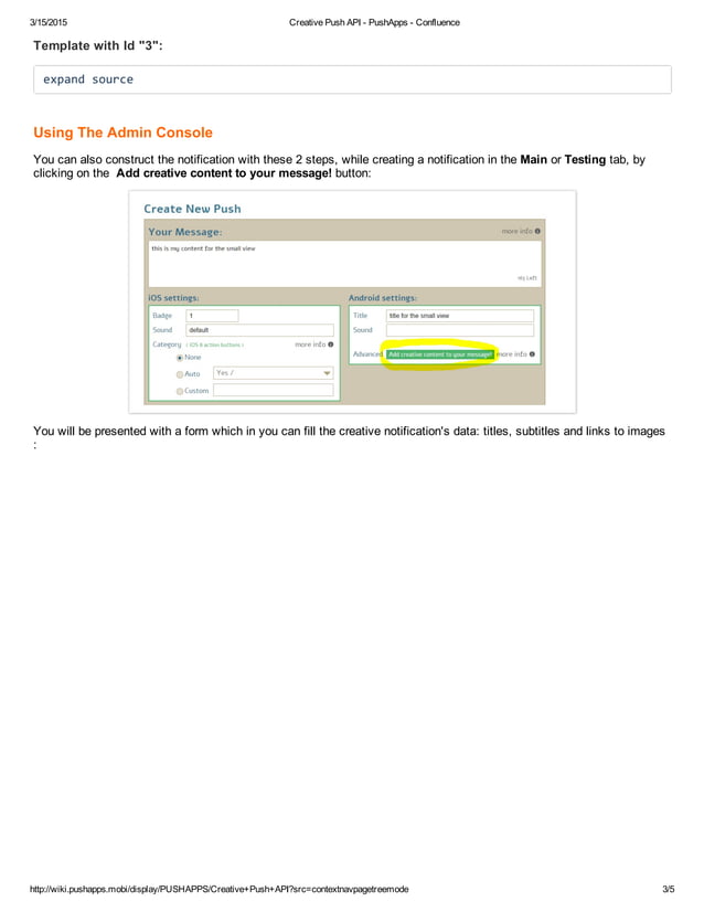 PushApps - Creative Push API | PDF