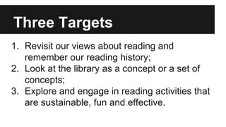 Library Improvement Workshop / Creative Reading Activities | PDF ...
