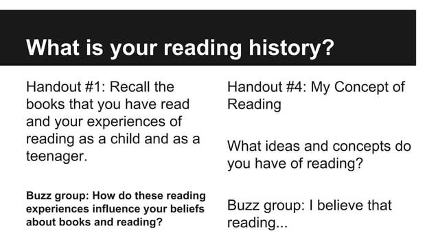Library Improvement Workshop / Creative Reading Activities | PDF ...