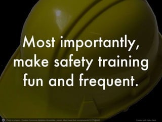 Creative Safety Training Ideas | PPTX