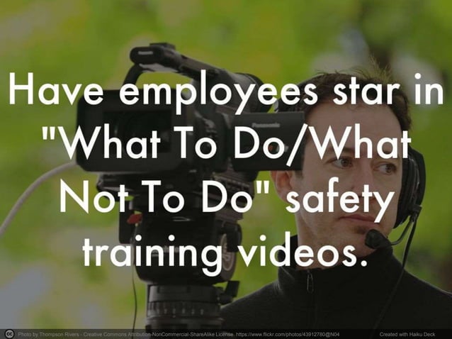 Creative Safety Training Ideas | PPTX